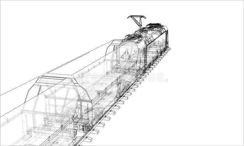 Modern train concept stock illustration. Illustration of concept ...