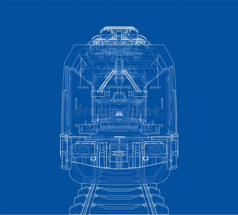 Modern train concept stock illustration. Illustration of outline ...