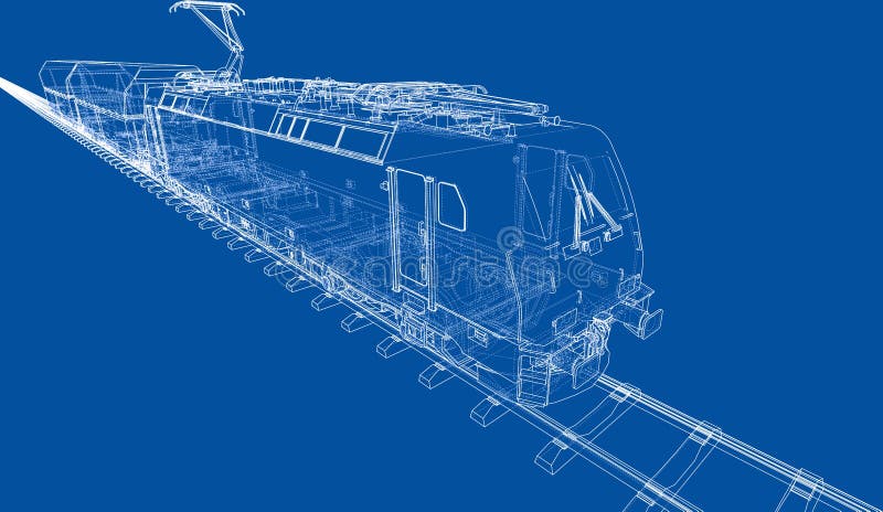 Modern train concept stock illustration. Illustration of business ...