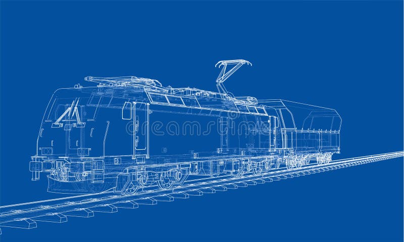Modern Train Concept. Vector Stock Vector - Illustration of ...