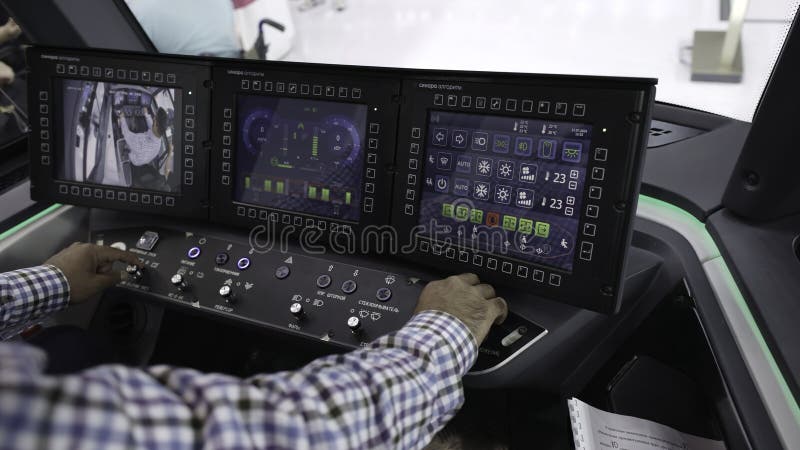 The Modern Train Control Panel Features Advanced Technology Displays ...