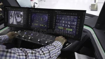 The Modern Train Control Panel Features Advanced Technology Displays ...