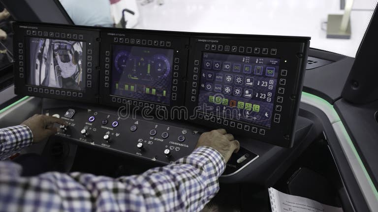 The Modern Train Control Panel Features Advanced Technology Displays ...