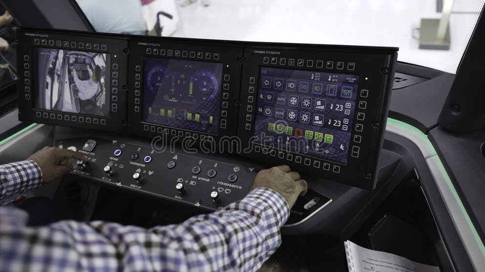 The Modern Train Control Panel Features Advanced Technology Displays ...
