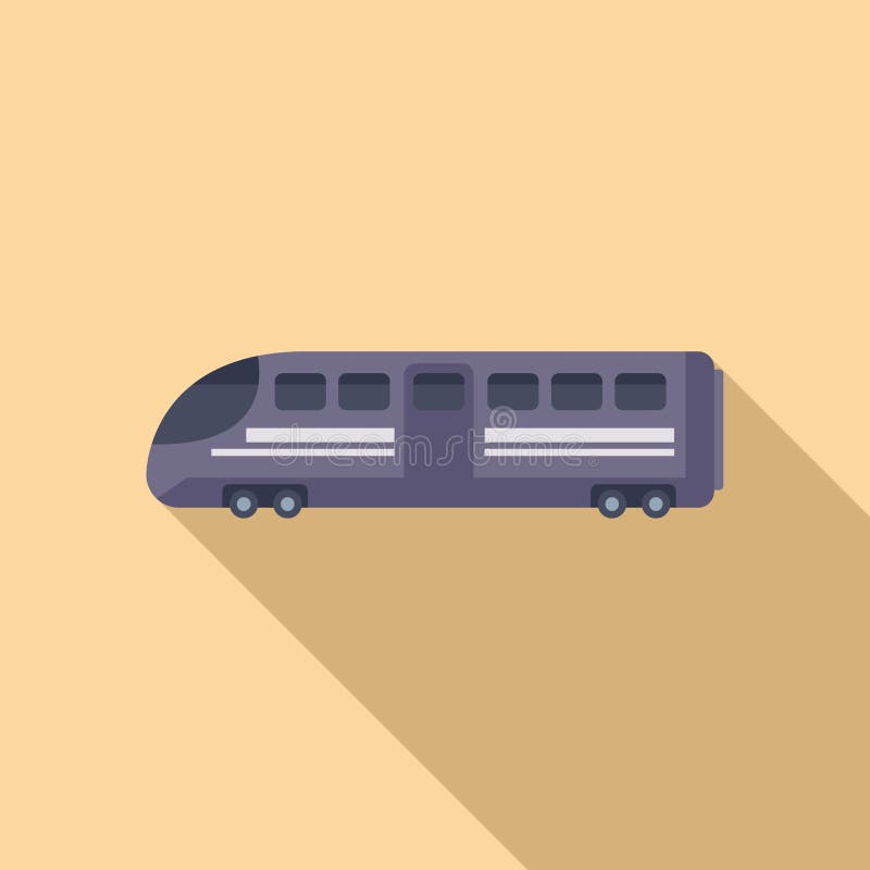 Modern Train Icon Flat Vector. High Speed Stock Illustration - Illustration of rapid, high ...