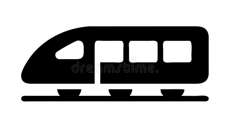 Modern Train Icon, Railway Transportation Symbol, Vector Design ...