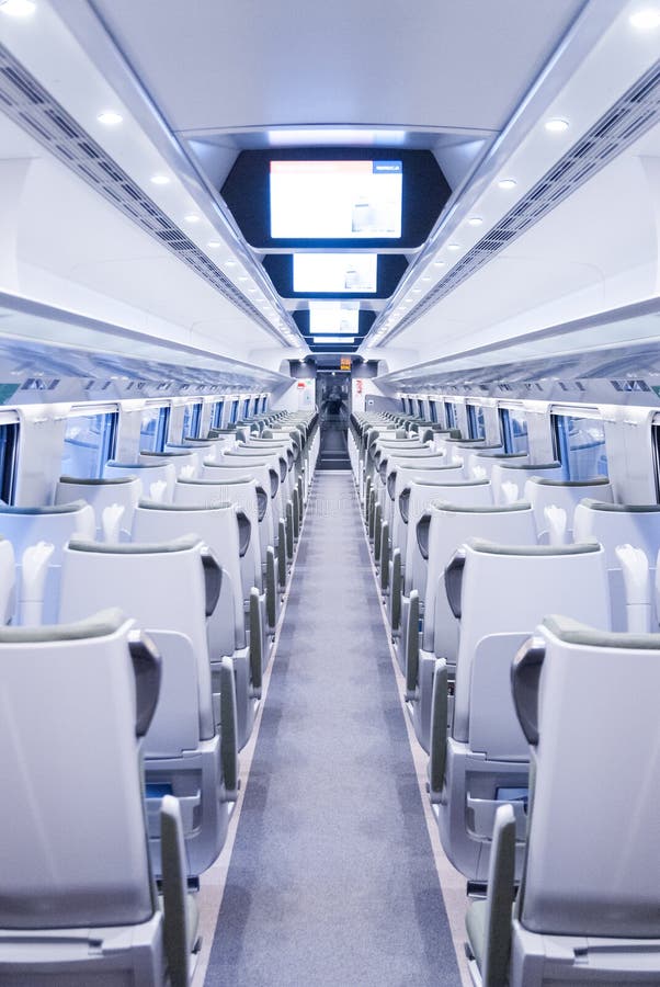 In a modern train stock photo. Image of interior, stadard - 60174904