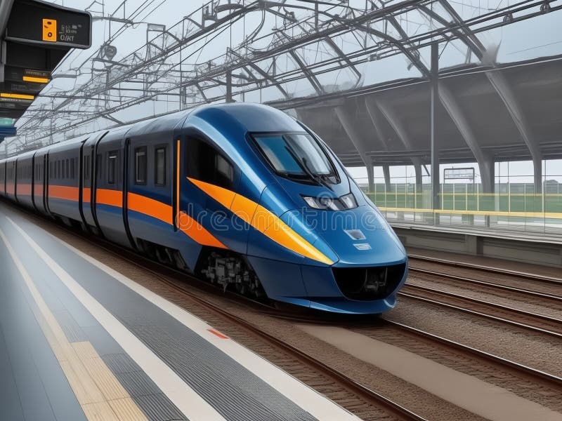 Modern train 1 stock image. Image of urban, fastest - 314621839