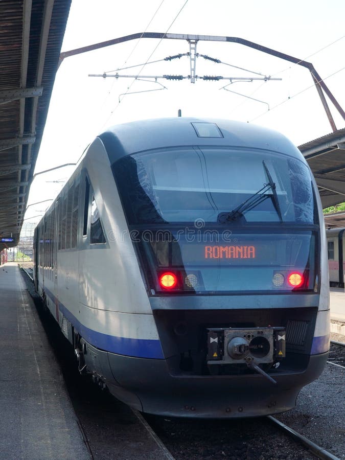 Modern Train in North Railway Station in Bucharest Stock Image - Image ...