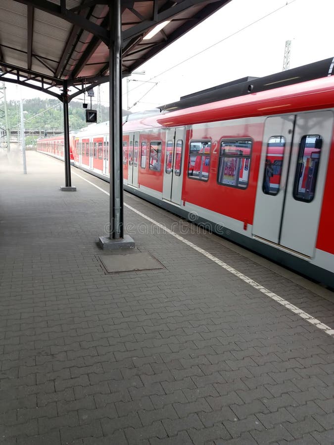 Modern Train at the Station, Bundesbahn, Deutschland Stock Photo ...