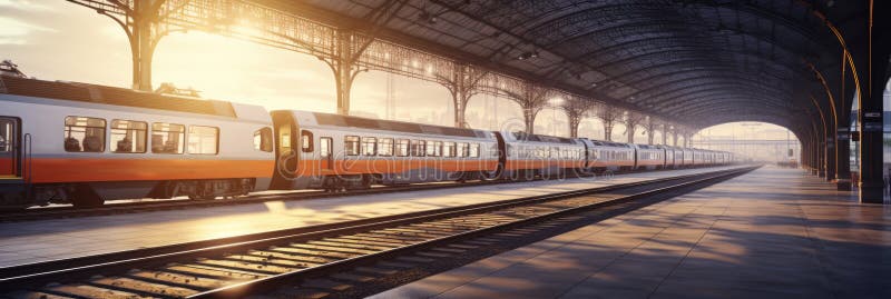 Modern train station stock photo. Image of metro, transportation ...