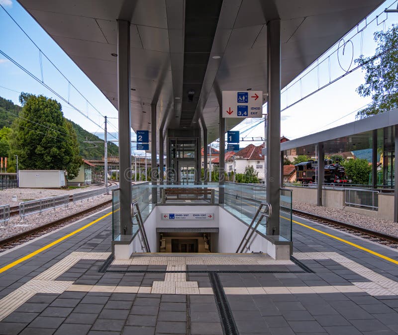 Platform of the Underground Part of the Zurich Main Station Editorial ...