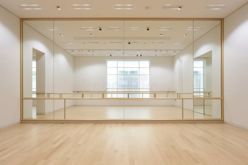 Modern Training Dance Hall Interior Stock Illustration - Illustration ...