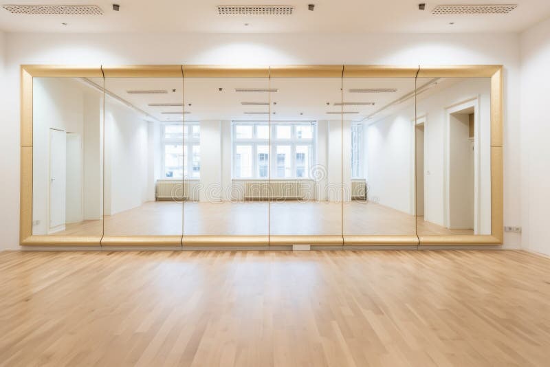 Modern Training Dance Hall Interior Stock Illustration - Illustration ...