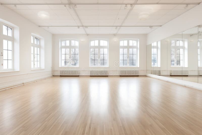 Modern Training Dance Hall Interior Stock Photo - Image of indoor ...