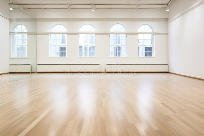 Modern Training Dance Hall Interior Stock Photo - Image of class, barre ...