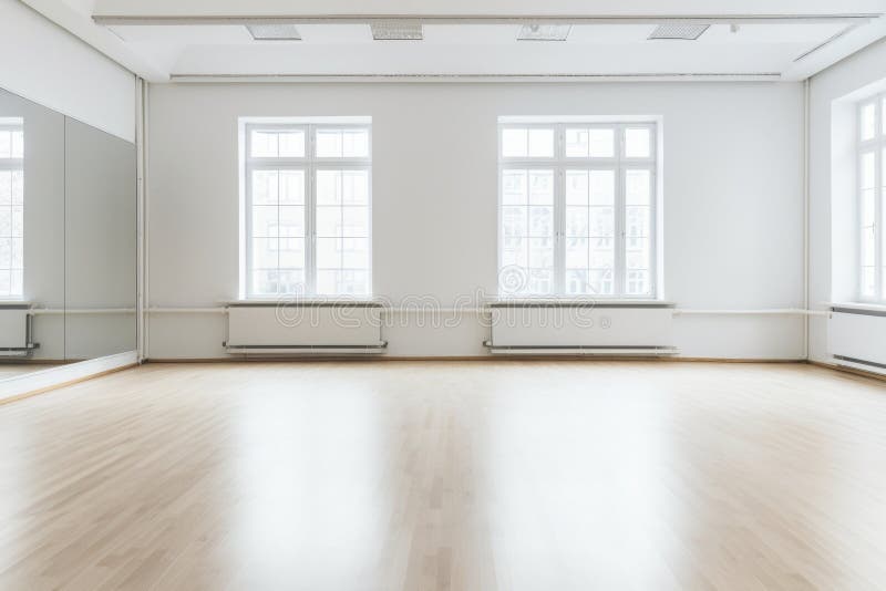 Modern Training Dance Hall Interior Stock Photo - Image of space, sport ...