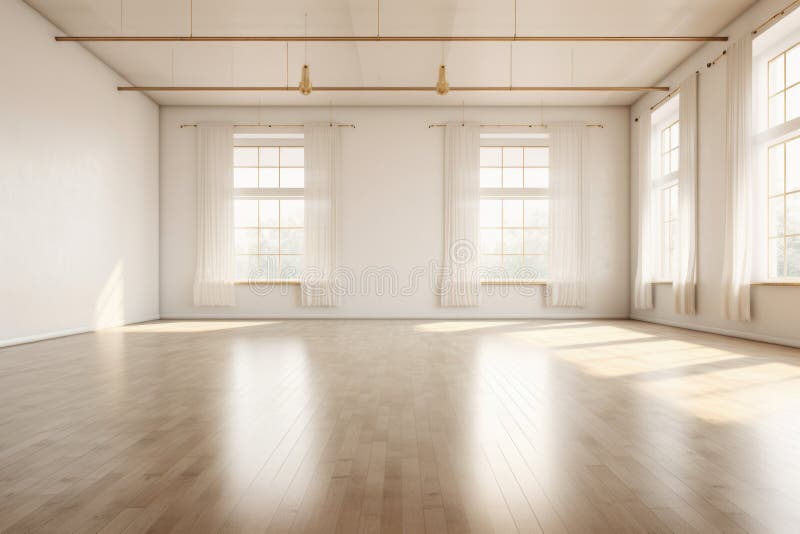 Modern Training Dance Hall Interior Stock Photo - Image of dance ...