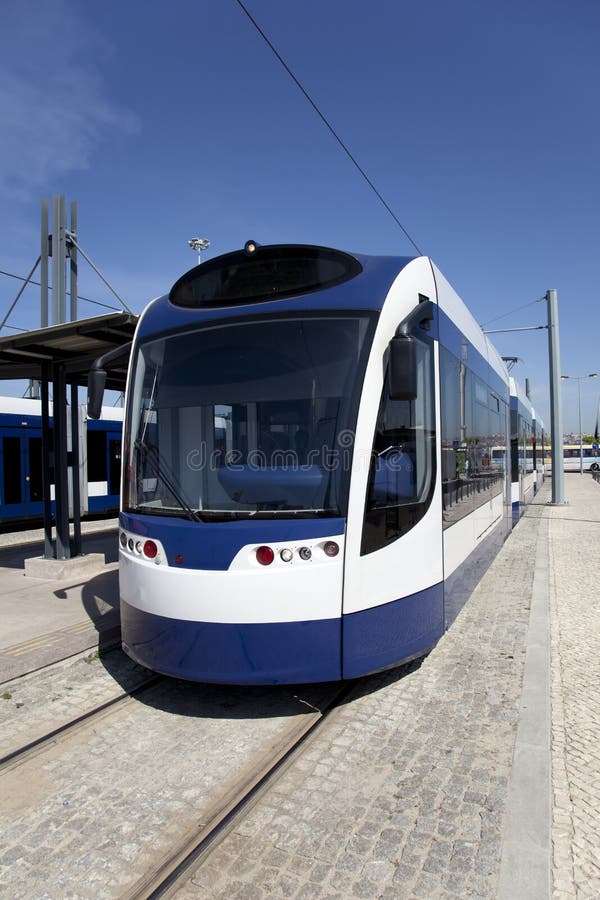 Modern tram stock photo. Image of transport, metro, tramway - 14213798