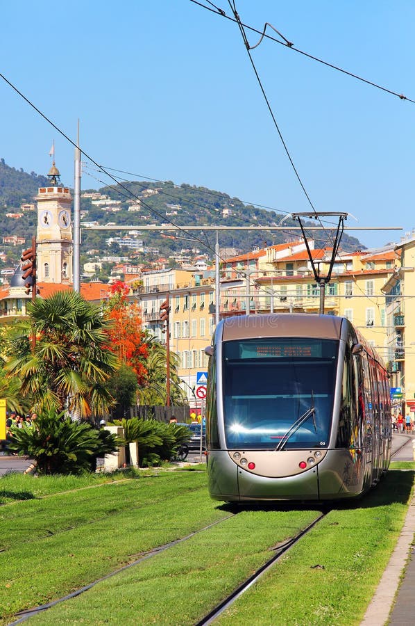 Modern Tram in Nice, France Editorial Image - Image of building ...