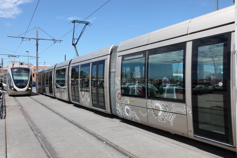 Modern Tramway in Casablanca Editorial Photography - Image of maroc ...