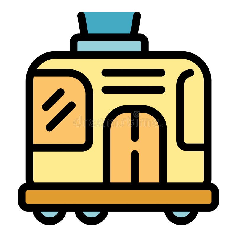 Modern Tram Running on Railway Icon Vector Outline Stock Vector ...