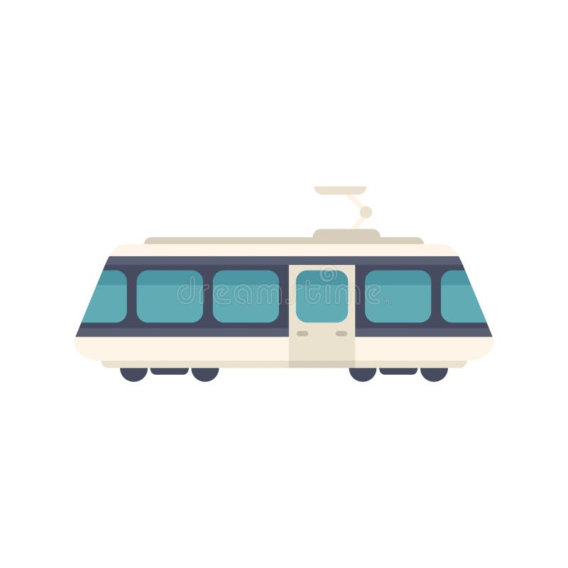 Modern Tram or Train Public Transportation Side View Stock Vector ...