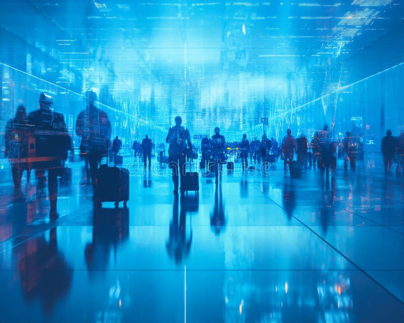 Modern Transit Hub with Integrated Biometric Security and Optimized ...