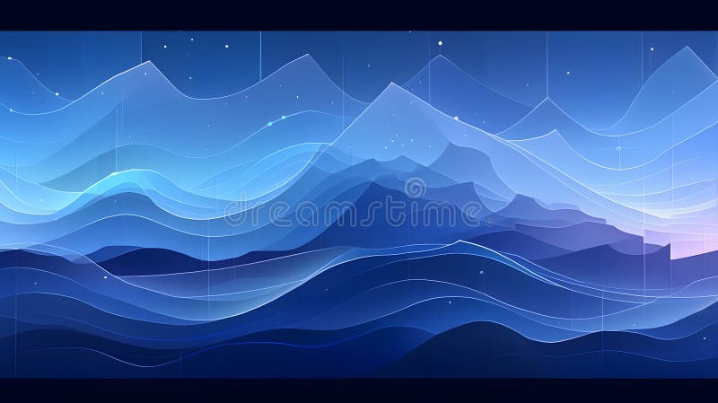 Modern Transition Gradient Blue Wave Patterns Stock Illustration ...