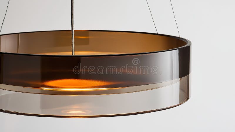 Modern Translucent Brown Glass Hanging Pendant Light Fixture Stock ...