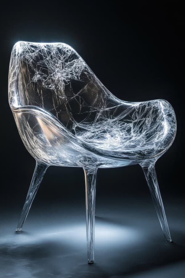 Modern Transparent Chair Design Featuring Intricate Web-like Patterns ...
