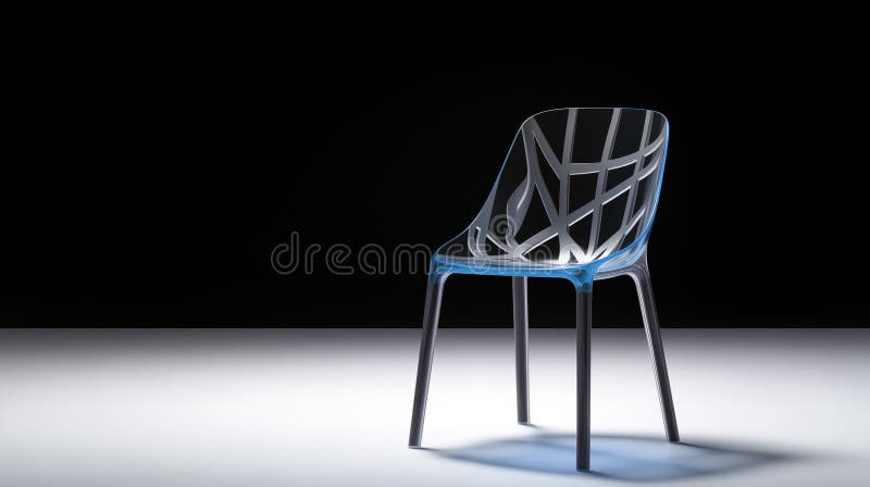 Modern Transparent Chair Design in Minimalist Black and White Setting ...