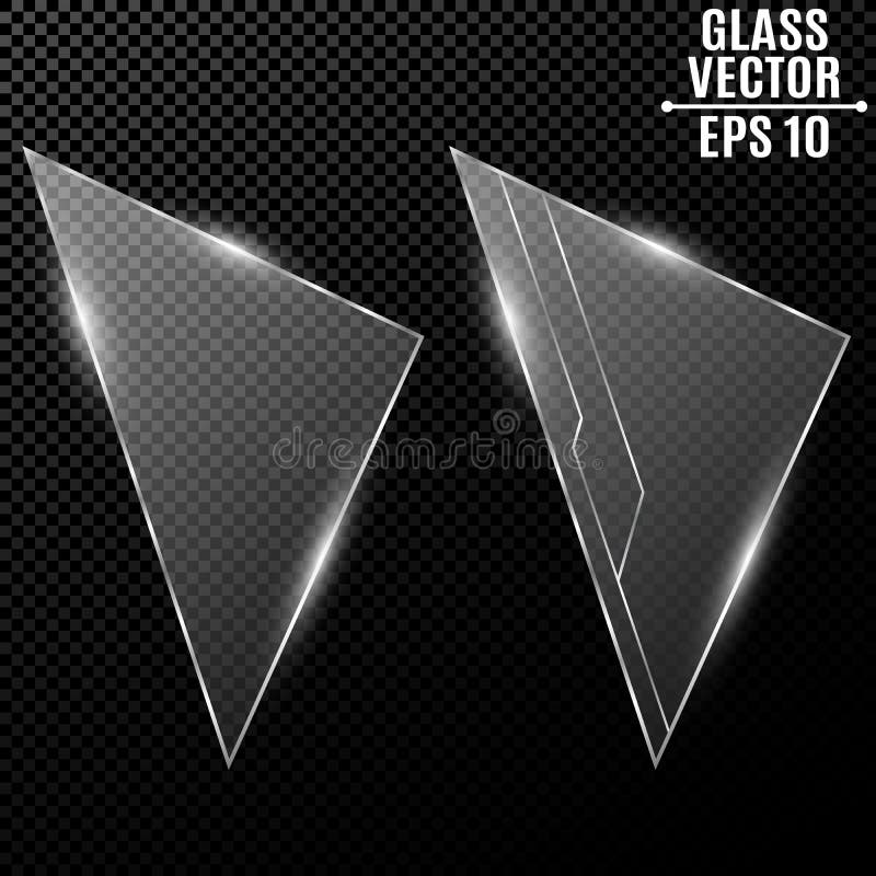 Modern, Transparent Triangular Glass. Computer High-tech Technology in ...