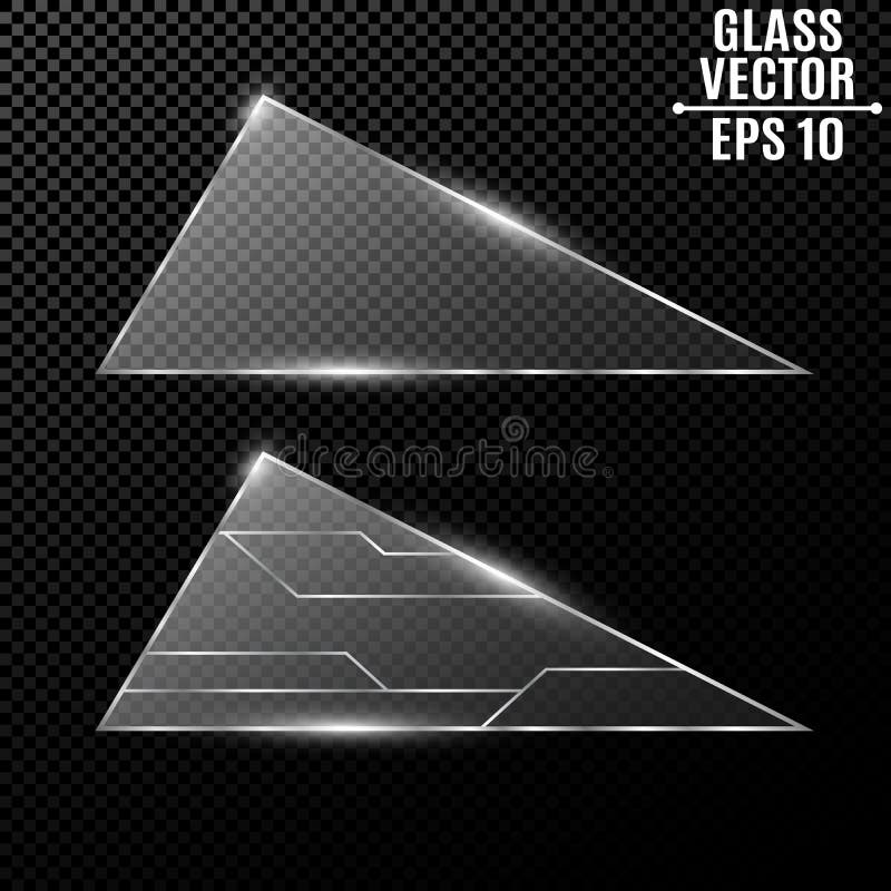 Modern, Transparent Triangular Glass. New Computer High-tech Technology ...