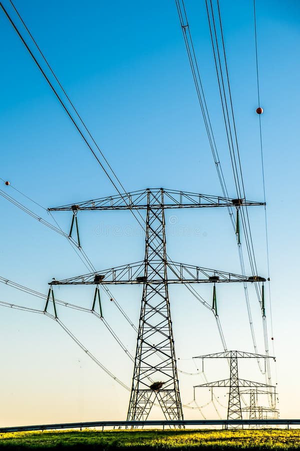 Modern Transport of Electricity To Our Homes Stock Image - Image of ...