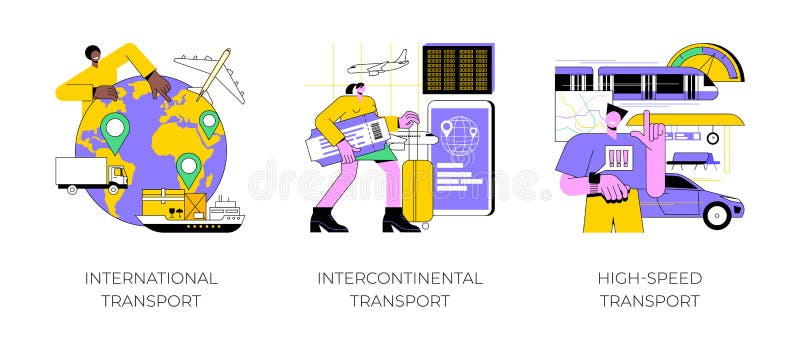Modern Transportation Abstract Concept Vector Illustrations. Stock ...