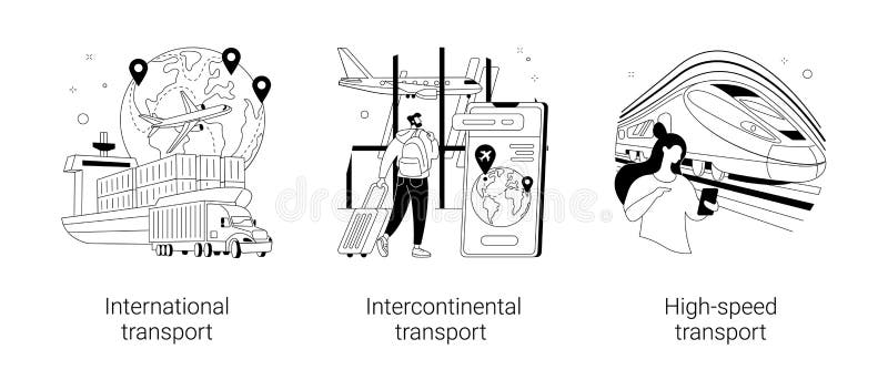 Modern Transportation Abstract Concept Vector Illustrations. Stock ...