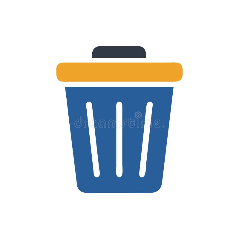 Modern Trash Bin Icon Design Stock Vector - Illustration of clean ...