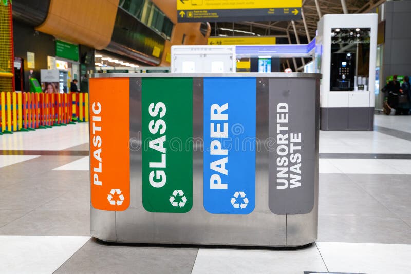 Modern Trash Bins for Waste Segregation. Separate Waste Collection ...