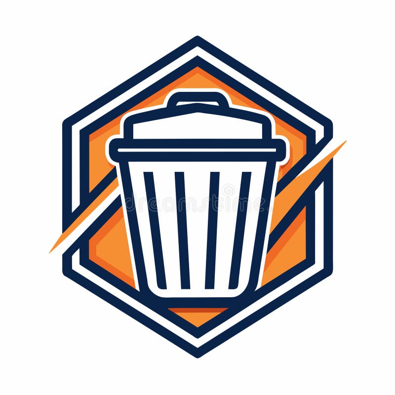 A Modern Trash Can with a Hexagonal Shape, Designed for Efficient Waste ...