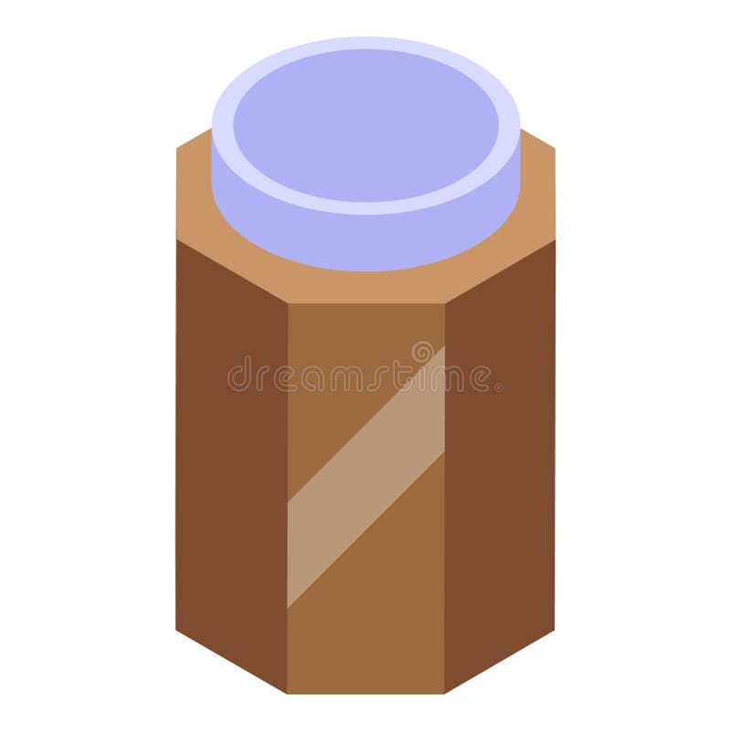 Modern Trash Can with Open Top Showing Inside Isometric View Stock ...