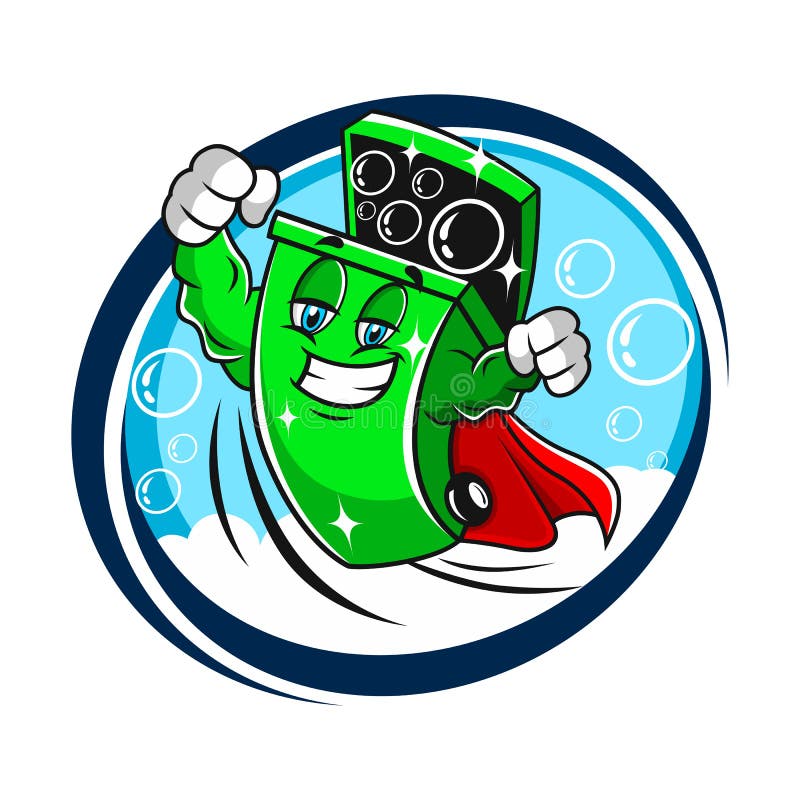 Modern Trash Can Logo. Vector Illustration Stock Vector - Illustration ...