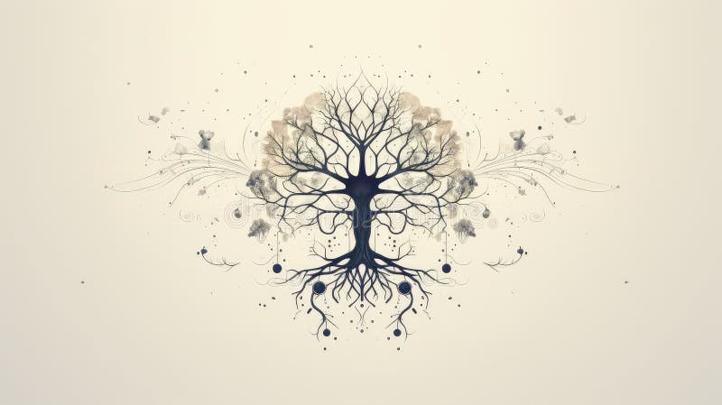 Modern Tree of Life Illustration Stock Illustration - Illustration of ...