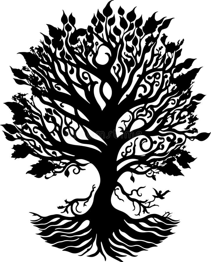 Modern Tree of Life Logo Vector File Stock Vector - Illustration of ...