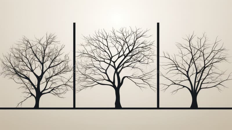 Modern tree template stock illustration. Illustration of style - 328685580