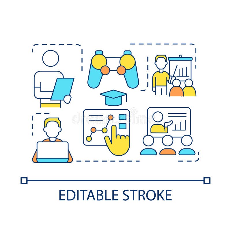 Modern Trends in Education Concept Icon Stock Vector - Illustration of ...