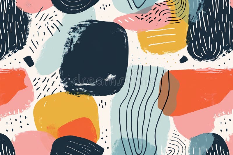 Modern Trendy Abstract Colorful Design. Generative AI Stock ...