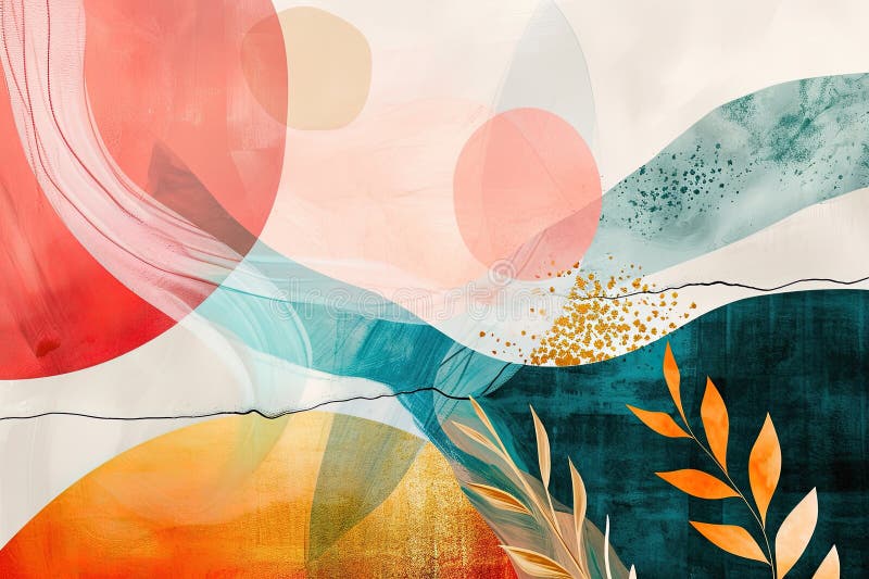 Modern Trendy Abstract Colorful Design. Generative AI Stock ...