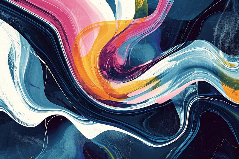 Modern Trendy Abstract Colorful Design. Generative AI Stock ...
