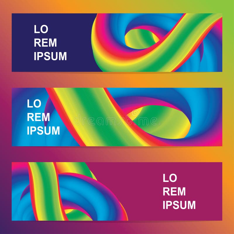 Modern Trendy Banners Set and Background Stock Vector - Illustration of ...